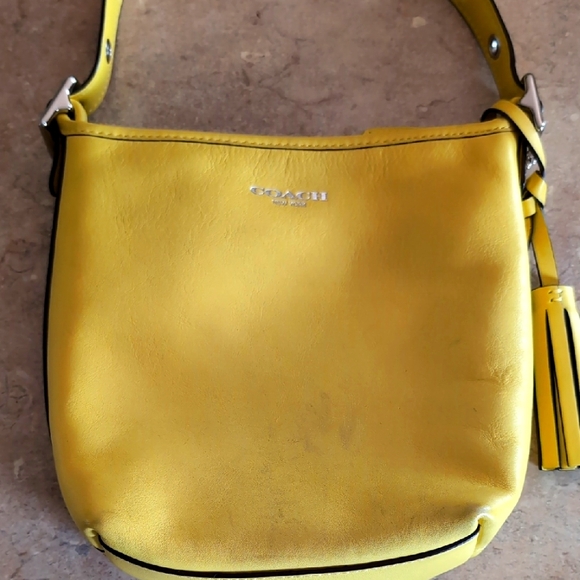 Coach | Bags | Coach Yellow Leather Crossbody Bag | Poshmark